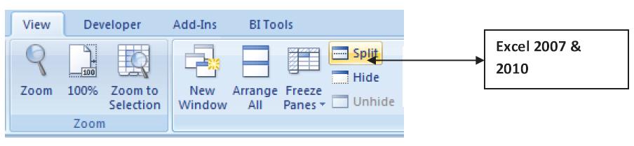 Excel Tips and Tricks: Splitting Windows